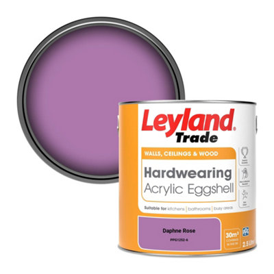 Leyland Trade Hardwearing Acrylic Eggshell Emulsion Paint Daphne Rose ...