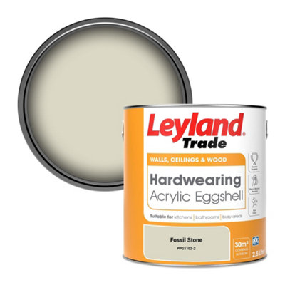 Leyland Trade Hardwearing Acrylic Eggshell Emulsion Paint Fossil Stone ...