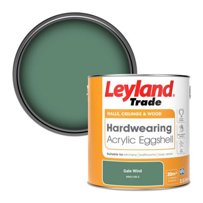 Leyland Trade Hardwearing Acrylic Eggshell Emulsion Paint Gale Wind ...