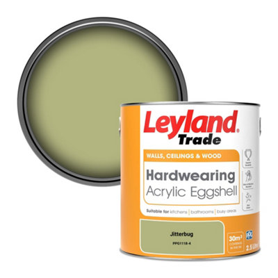 Leyland Trade Hardwearing Acrylic Eggshell Emulsion Paint Jitterbug ...