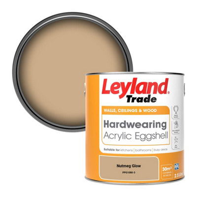 Leyland Trade Hardwearing Acrylic Eggshell Emulsion Paint Nutmeg Glow ...
