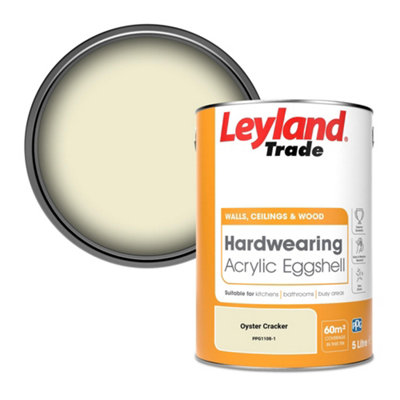 Leyland Trade Hardwearing Acrylic Eggshell Emulsion Paint Oyster ...