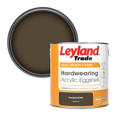 Leyland Trade Hardwearing Acrylic Eggshell Emulsion Paint Pumpernickel ...