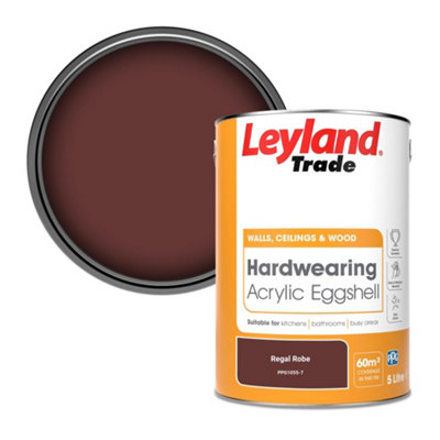 Leyland Trade Hardwearing Acrylic Eggshell Emulsion Paint Regal Robe ...