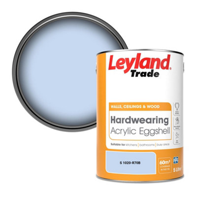 Leyland Trade Hardwearing Acrylic Eggshell Emulsion Paint (S 1020-R70B) 5L