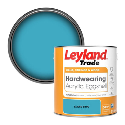 Leyland Trade Hardwearing Acrylic Eggshell Emulsion Paint (S 2050-B10G ...