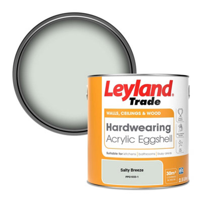 Leyland Trade Hardwearing Acrylic Eggshell Emulsion Paint Salty Breeze ...
