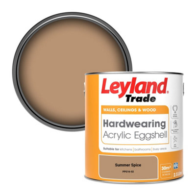 Leyland Trade Hardwearing Acrylic Eggshell Emulsion Paint Summer Spice ...