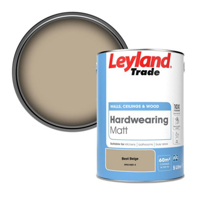 Leyland Trade Hardwearing Matt Emulsion Paint Best Beige (PPG1085-4) 5L
