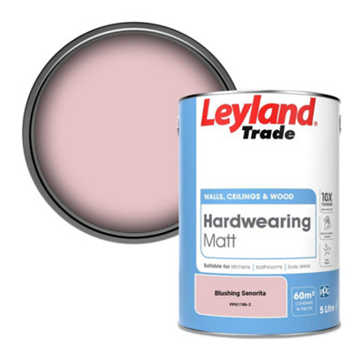 Leyland Trade Hardwearing Matt Emulsion Paint Blushing Senorita ...