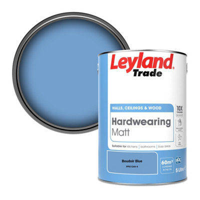 Leyland Trade Hardwearing Matt Emulsion Paint Boudoir Blue (PPG1244-4) 5L