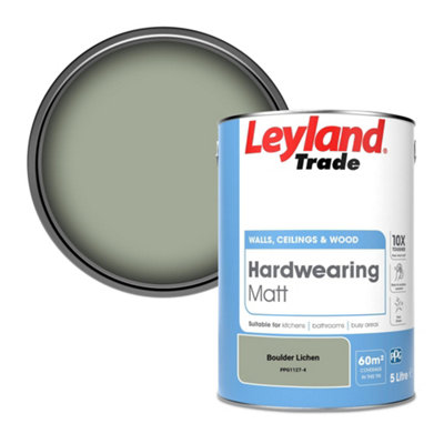 Leyland Trade Hardwearing Matt Emulsion Paint Boulder Lichen (PPG1127-4) 5L