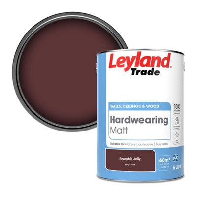Leyland Trade Hardwearing Matt Emulsion Paint Bramble Jelly (PPG13-04) 5L