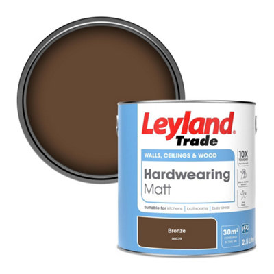 Leyland Trade Hardwearing Matt Emulsion Paint Bronze (06C39) 2.5L