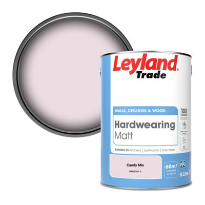 Leyland Trade Hardwearing Matt Emulsion Paint Candy Mix (PPG1181-1) 5L