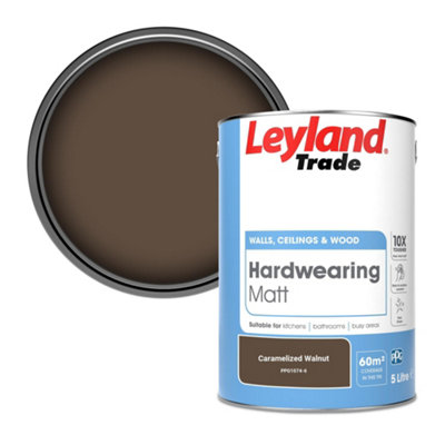 Leyland Trade Hardwearing Matt Emulsion Paint Caramelized Walnut ...