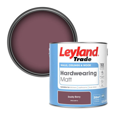 Leyland Trade Hardwearing Matt Emulsion Paint Dusky Berry (PPG1049-6) 2.5L