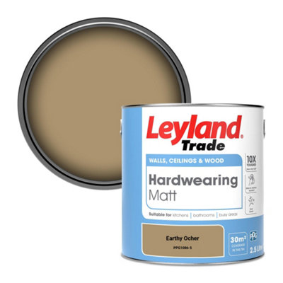 Leyland Trade Hardwearing Matt Emulsion Paint Earthy Ocher (PPG1086-5) 2.5L
