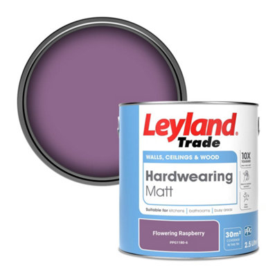 Leyland Trade Hardwearing Matt Emulsion Paint Flowering Raspberry ...