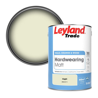 Leyland Trade Hardwearing Matt Emulsion Paint Giggle (PPG1217-1) 5L