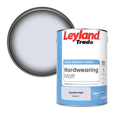 Leyland Trade Hardwearing Matt Emulsion Paint Guardian Angel (PPG1247-2) 5L