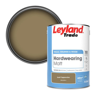 LEYLAND TRADE HARDWEARING MATT EMULSION PAINT ICED CAPPUCCINO (PPG1099 ...