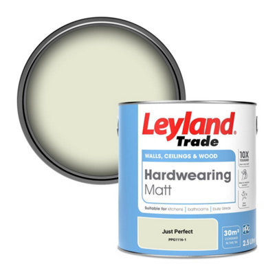 Leyland Trade Hardwearing Matt Emulsion Paint Just Perfect (PPG1116-1) 2.5L