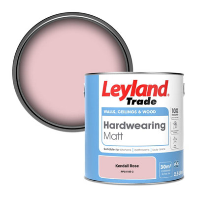 Leyland Trade Hardwearing Matt Emulsion Paint Kendall Rose (PPG1185-2) 2.5L