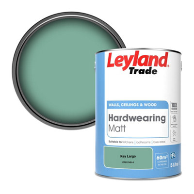Leyland Trade Hardwearing Matt Emulsion Paint Key Largo (PPG1140-4) 5L