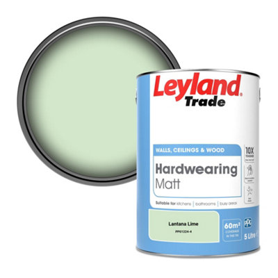 Leyland Trade Hardwearing Matt Emulsion Paint Lantana Lime (PPG1224-4) 5L