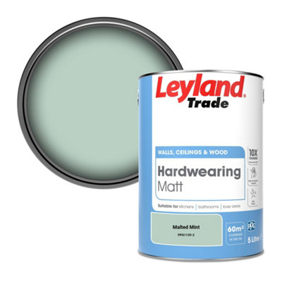 Leyland Trade Hardwearing Matt Emulsion Paint Malted Mint (PPG1139-2) 5L