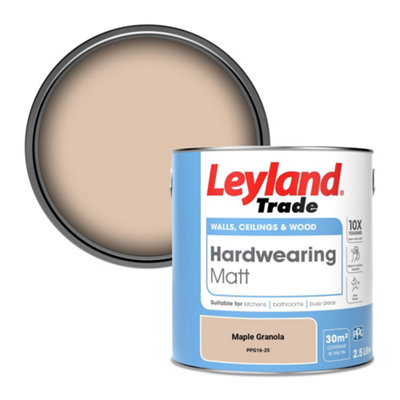 Leyland Trade Hardwearing Matt Emulsion Paint Maple Granola (PPG16-25) 2.5L