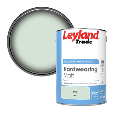Leyland Trade Hardwearing Matt Emulsion Paint Opal (14C31) 5L
