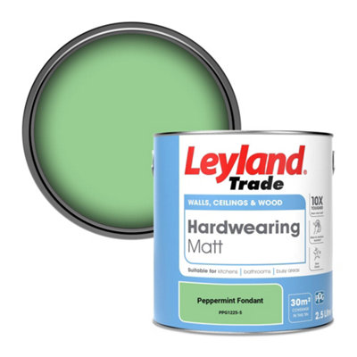 Leyland Trade Hardwearing Matt Emulsion Paint Peppermint Fondant ...