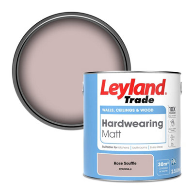 Leyland Trade Hardwearing Matt Emulsion Paint Rose Souffle (PPG1054-4) 2.5L