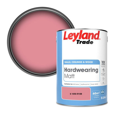 Leyland Trade Hardwearing Matt Emulsion Paint (S 1050-R10B) 5L