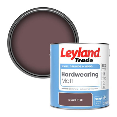 Leyland Trade Hardwearing Matt Emulsion Paint (S 6020-R10B) 2.5L