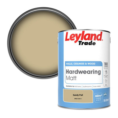 Leyland Trade Hardwearing Matt Emulsion Paint Sandy Pail (PPG1104-4) 5L