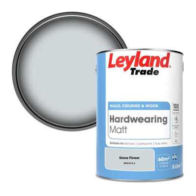 Leyland Trade Hardwearing Matt Emulsion Paint Stone Flower (PPG1013-2) 5L
