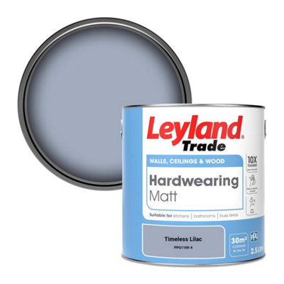 Leyland Trade Hardwearing Matt Emulsion Paint Timeless Lilac (PPG1169-4 ...