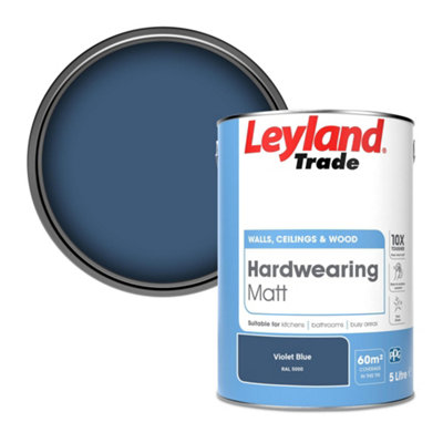 Leyland Trade Hardwearing Matt Emulsion Paint Violet Blue (RAL 5000) 5L