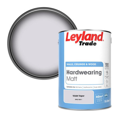 Leyland Trade Hardwearing Matt Emulsion Paint Violet Vapor (PPG1180-1) 5L
