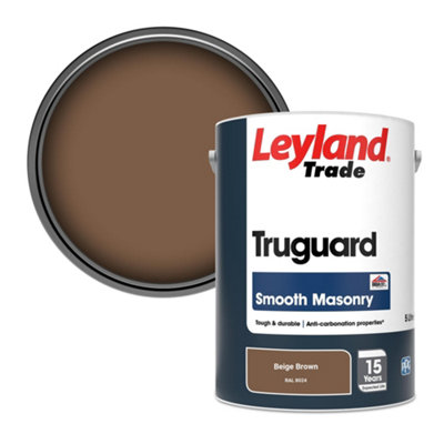 Leyland Trade Truguard Smooth Masonry Paint Beige Brown (RAL 8024) 5L