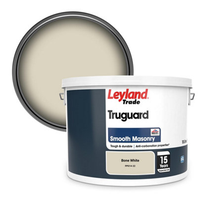 Leyland Trade Truguard Smooth Masonry Paint Bone White (PPG14-22) 10L
