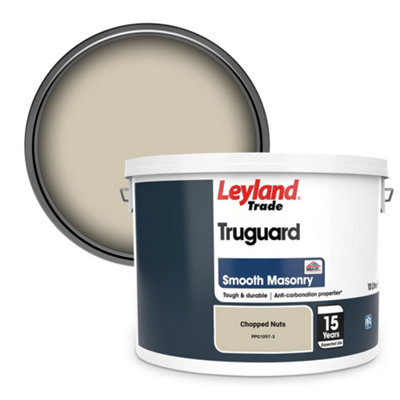 Leyland Trade Truguard Smooth Masonry Paint Chopped Nuts (PPG1097-3) 10L