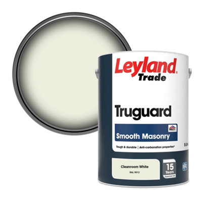 Leyland Trade Truguard Smooth Masonry Paint Cleanroom White (RAL 9012) 5L