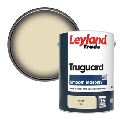 Leyland Trade Truguard Smooth Masonry Paint Cream (10C31) 5L