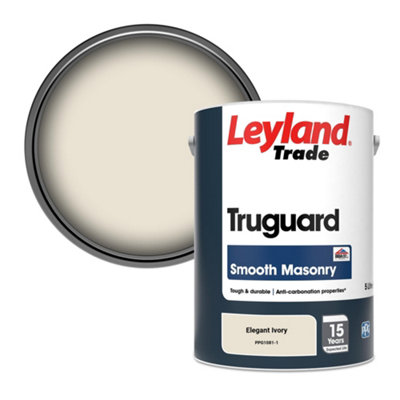 Leyland Trade Truguard Smooth Masonry Paint Elegant Ivory (PPG1081-1) 5L
