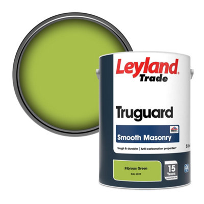 Leyland Trade Truguard Smooth Masonry Paint Fibrous Green (RAL 6039) 5L
