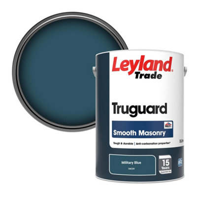 Leyland Trade Truguard Smooth Masonry Paint Military Blue (18C39) 5L